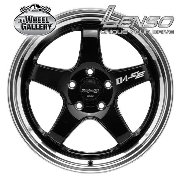 Lenso D-1Se 17X7.5 10/100/114.3 38P D-1Se Gloss Black Mirror Lip — The ...