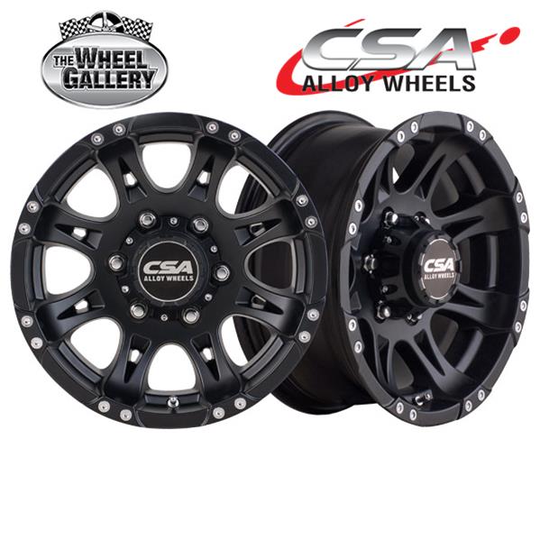 CSA Raptor Trailer/Caravan 15x6.5 5/114.3 P0 Satin Black — The Wheel ...