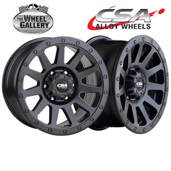 CSA Ridgeline Large Cap 15x7 5/114.3 P0 Satin Black — The Wheel Gallery