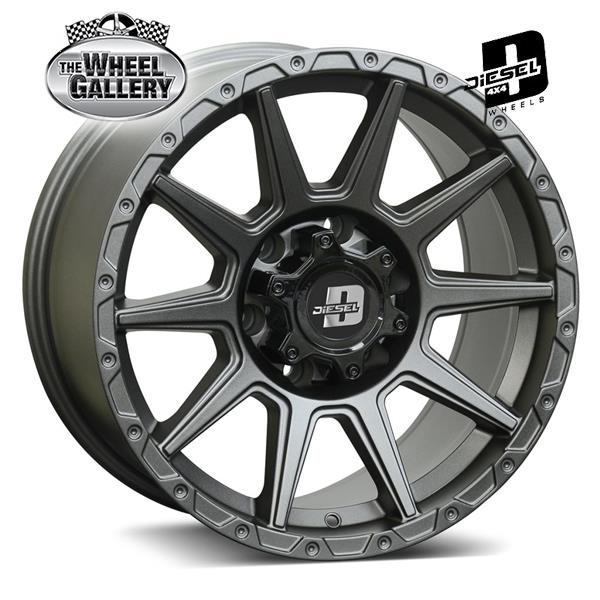 Diesel CYCLONE 17 x 9 P15P CARBON GRAPHITE — The Wheel Gallery