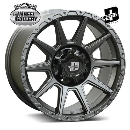 Diesel CYCLONE 17 x 9 P15P CARBON GRAPHITE — The Wheel Gallery