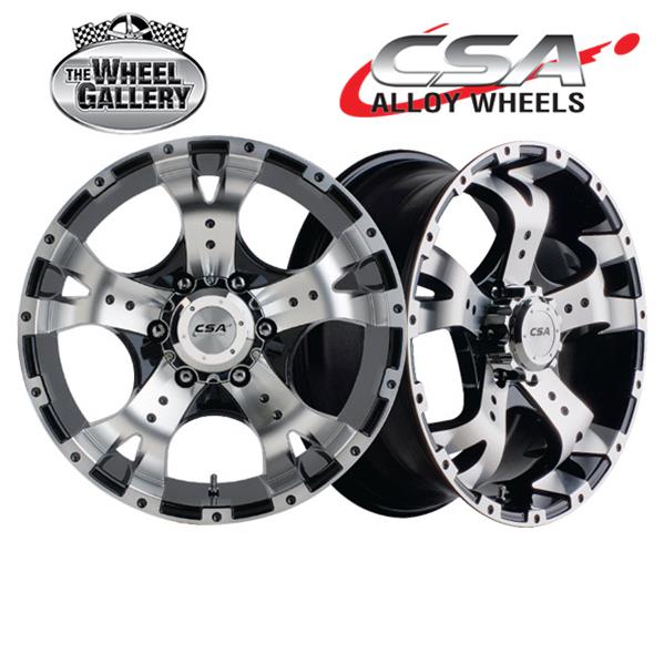 CSA Jackal Large Cap 16x8 5/150 P0 Gloss Black Machined Face — The Wheel Gallery
