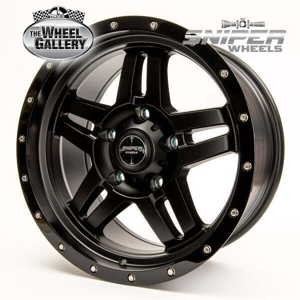 Sniper Baracade 18x9 5/150 P20 Matt Black / Gloss Black Lip Wheels ...