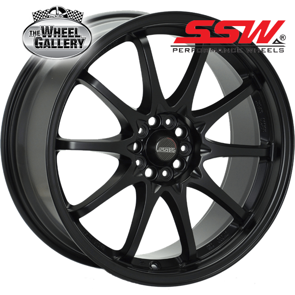 SSW ROTATE 17 x 7.5 P40P BLACK MATT — The Wheel Gallery
