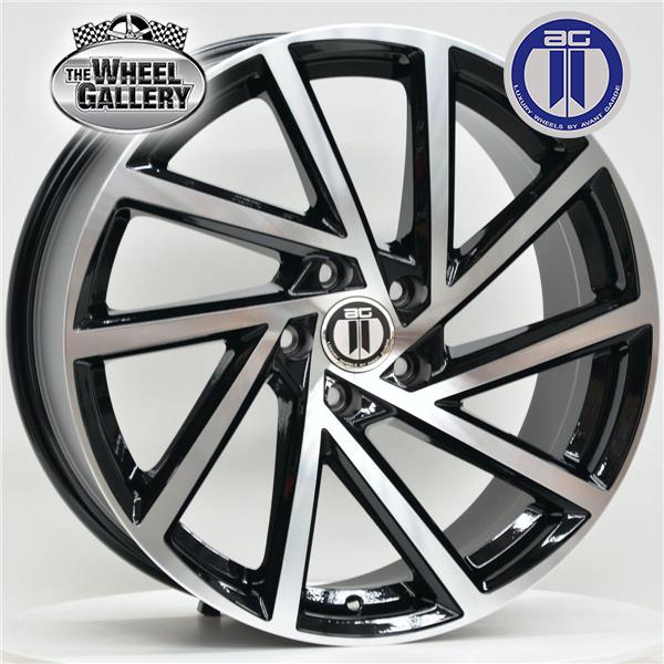 AG FAN 18x8 ET45 5/112 Black Machined Set of 4 Wheels — The Wheel Gallery