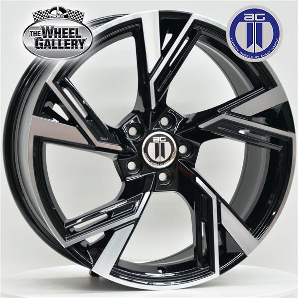 AG MAGNUS 19x8.5 ET42 5/112 Black Machined Set of 4 Wheels — The Wheel ...