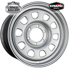 Dynamic Steel D Style 15x6 5/114.3 ET+-12 Black Wheels — The Wheel Gallery