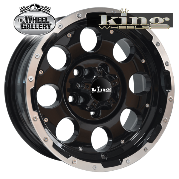 King BULLET 14x6 5/114.3 0P Gloss Black - Machined Lip — The Wheel Gallery