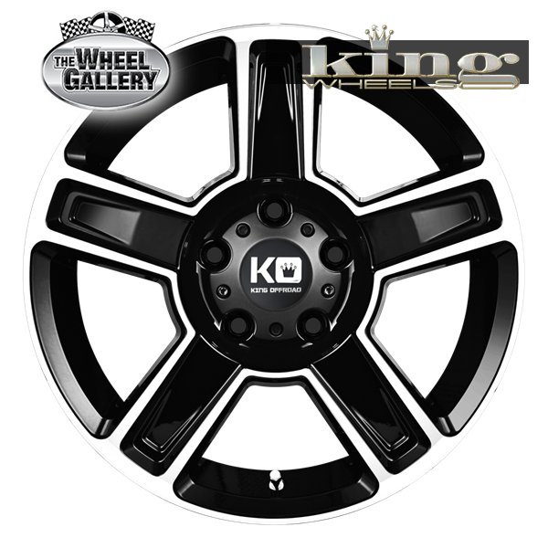 King CORSA 16x7 6/130 40P Gloss Black - Machined — The Wheel Gallery