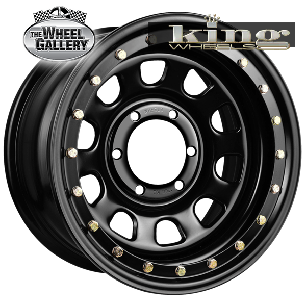 King D-LOCKER 15x8 6/139.7 -23N Satin Black - Zinc Bolts — The Wheel ...