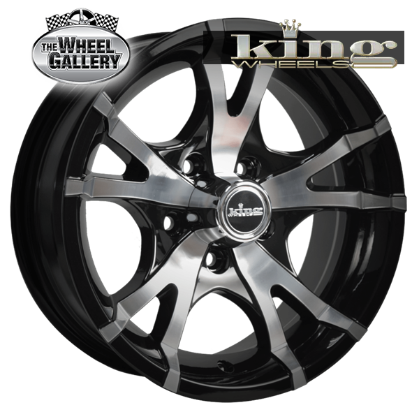 King KT-5 13x5.5 5/108 0P Gloss Black - Machined — The Wheel Gallery
