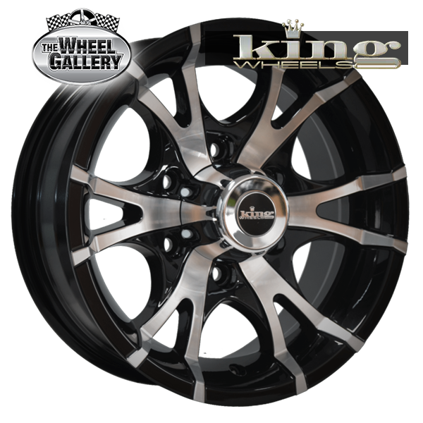 King KT-6 15x6 6/139.7 0P Gloss Black - Machined — The Wheel Gallery