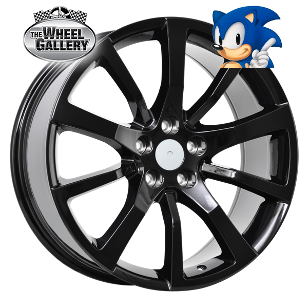 Set of Sonic SV Wheels 20x8.5-20x9.5 5/120 +36/+45 Gloss Black Alloy ...